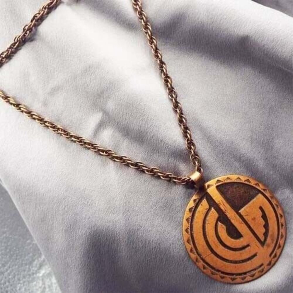 1940's Navajo Bell Solid Copper Raised Native Design … - Gem